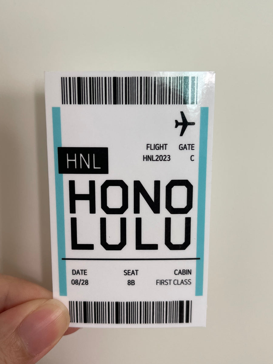 Honolulu Ticket Sticker – Local Design