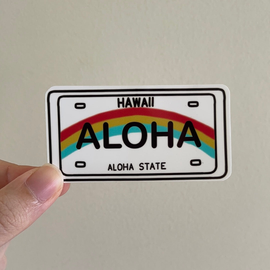 Aloha License Plate Sticker – Local Design